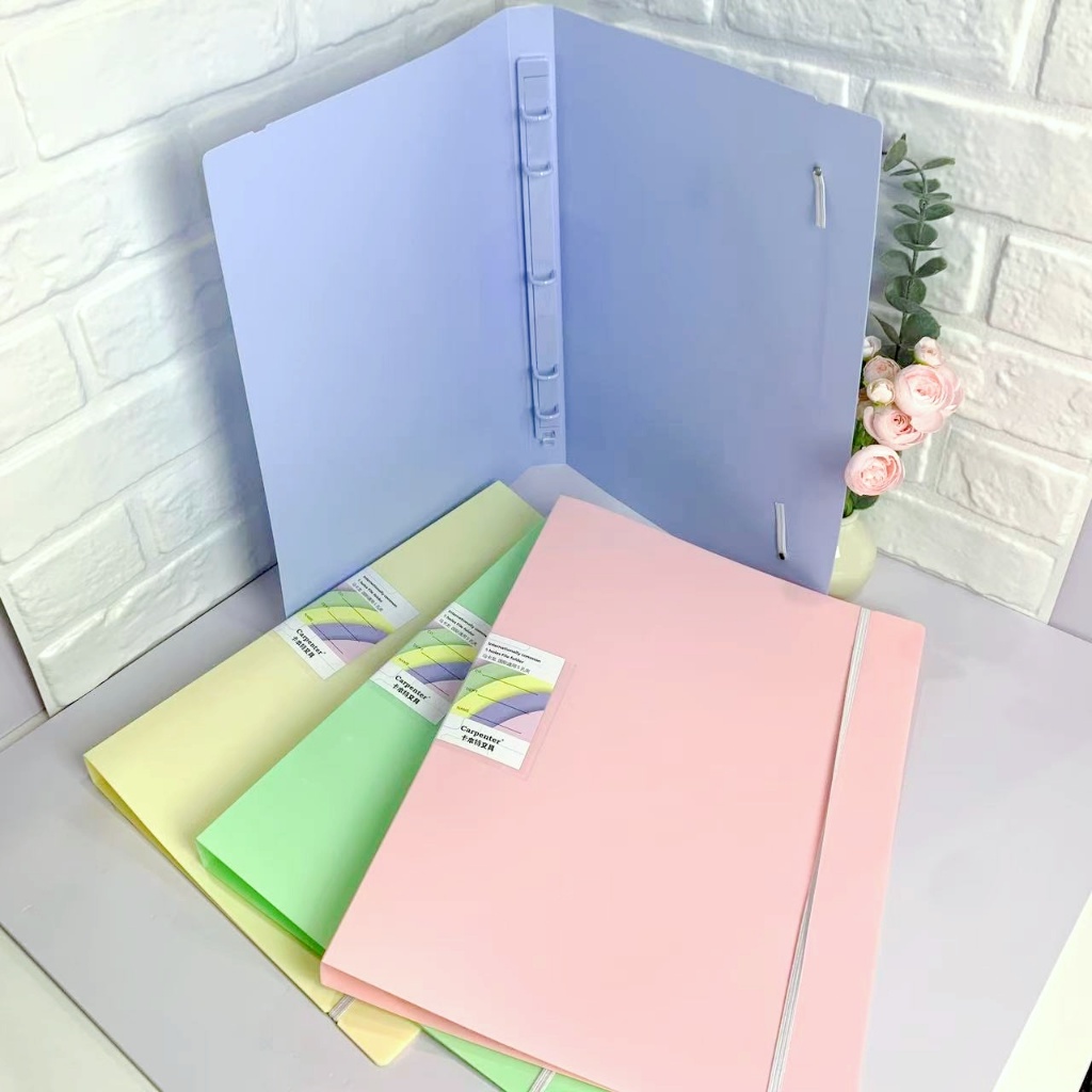 Long 5 Ring Loose Leaf Binder Document Organizer Flexible Round Binder ...