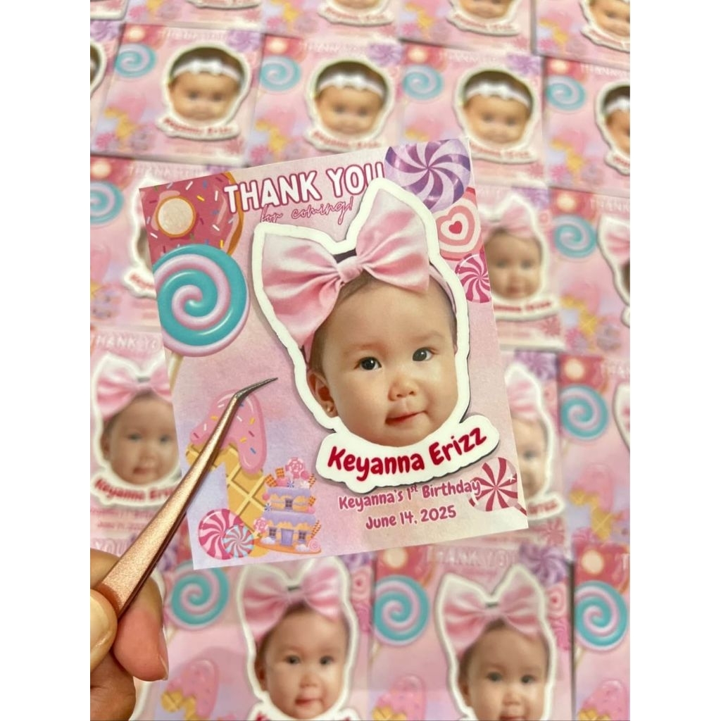 Baby Bubblehead Ref Magnet for birthday, christening, baptism souvenir ...