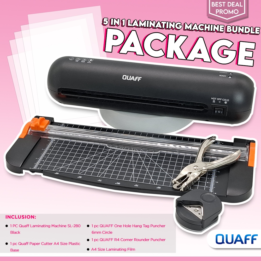 QUAFF SL280 5in1 Bundle Package A4 Mini Laminator Hot and Cold ...