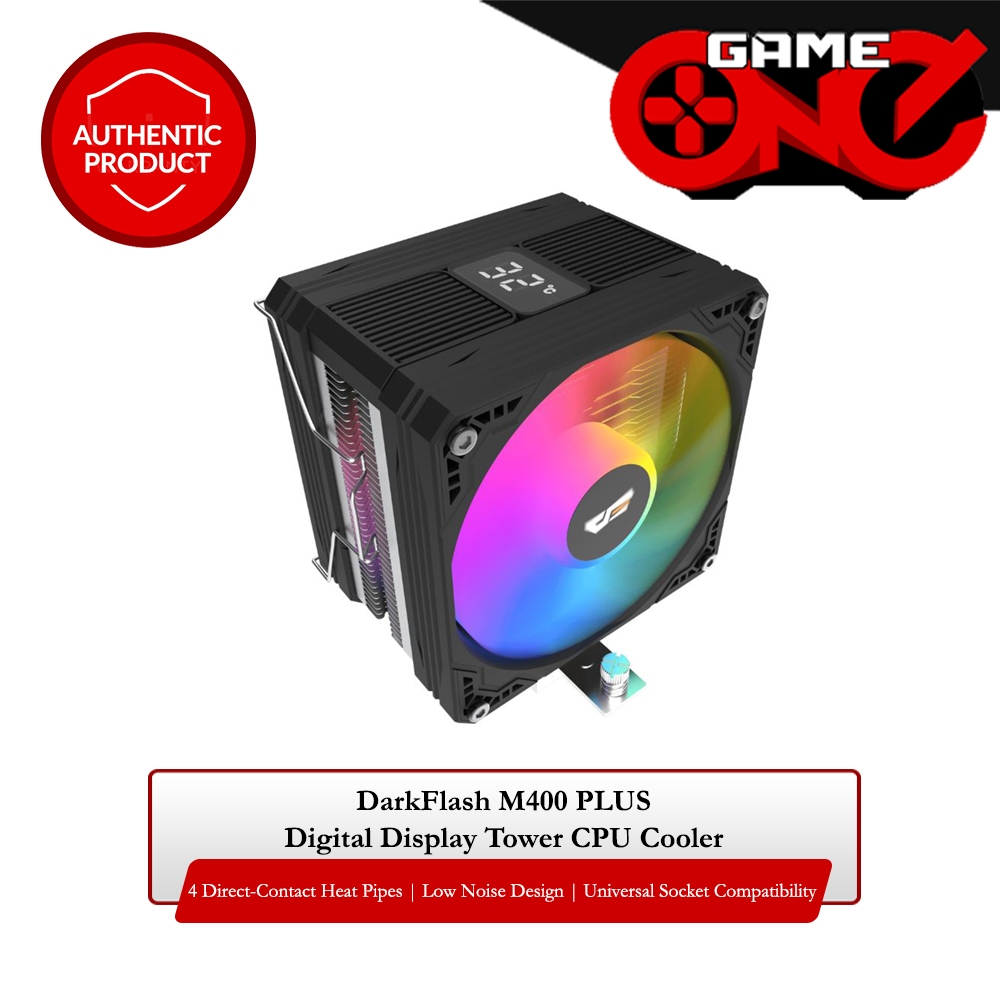 DarkFlash M400 PLUS Digital Display Tower CPU Cooler (Black) | Shopee ...