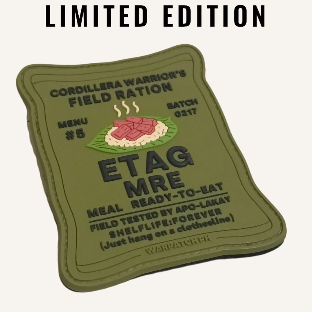 ETAG MRE PINOY TACTICAL MORALE PATCH RUBBERIZED PVC | Shopee Philippines