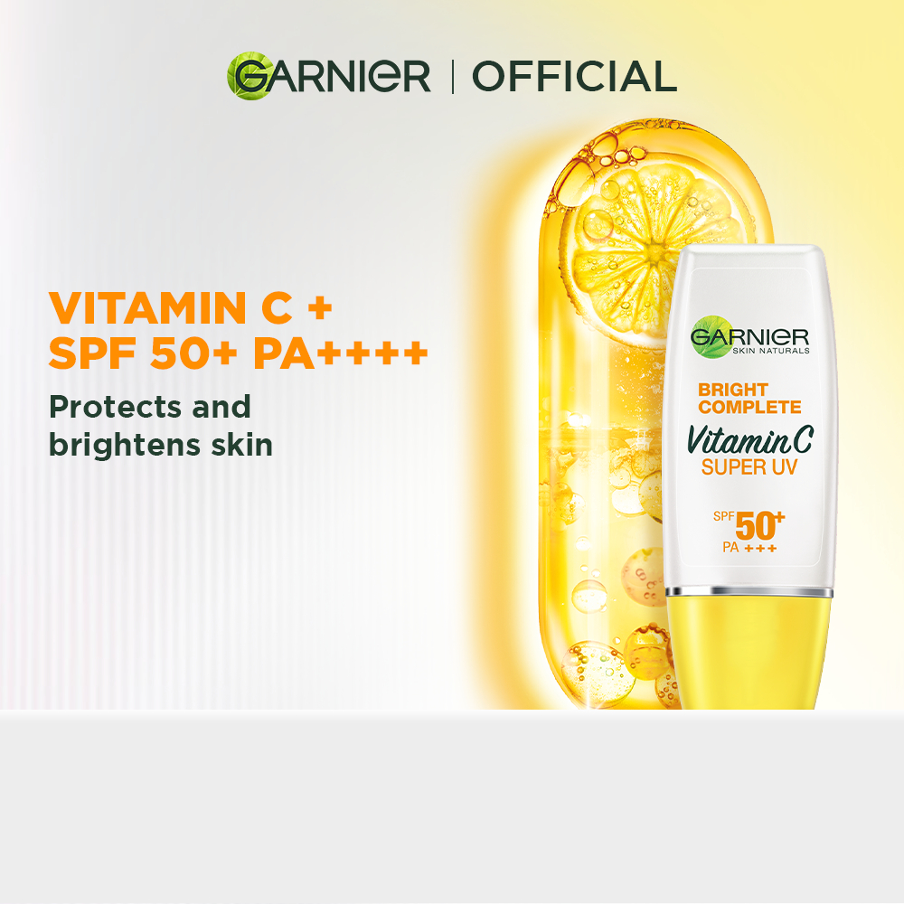 Garnier Super UV Natural Finish Sunscreen (30ml) w/ Vitamin C & SPF50 ...