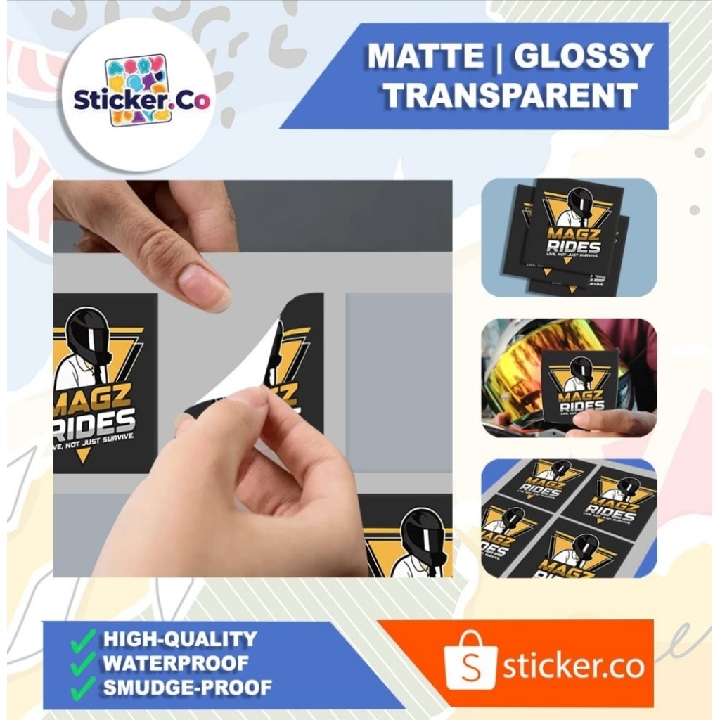 VLOGGER Water-proof Sticker in Matte, Glossy and Transparent Sticker ...