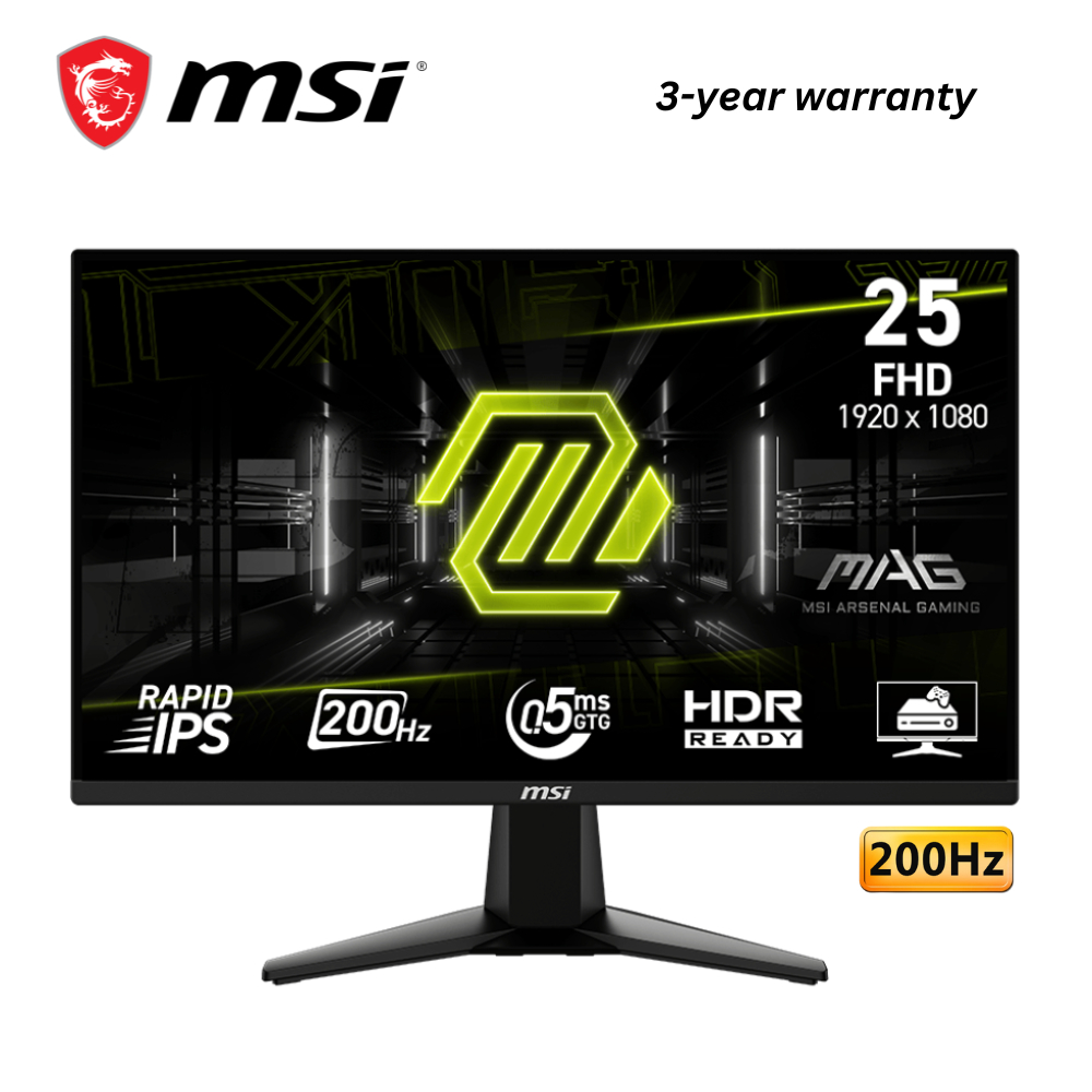 MSI Gaming Monitor 24.5" MAG 255F E20 (200Hz) - FHD / Rapid / IPS ...