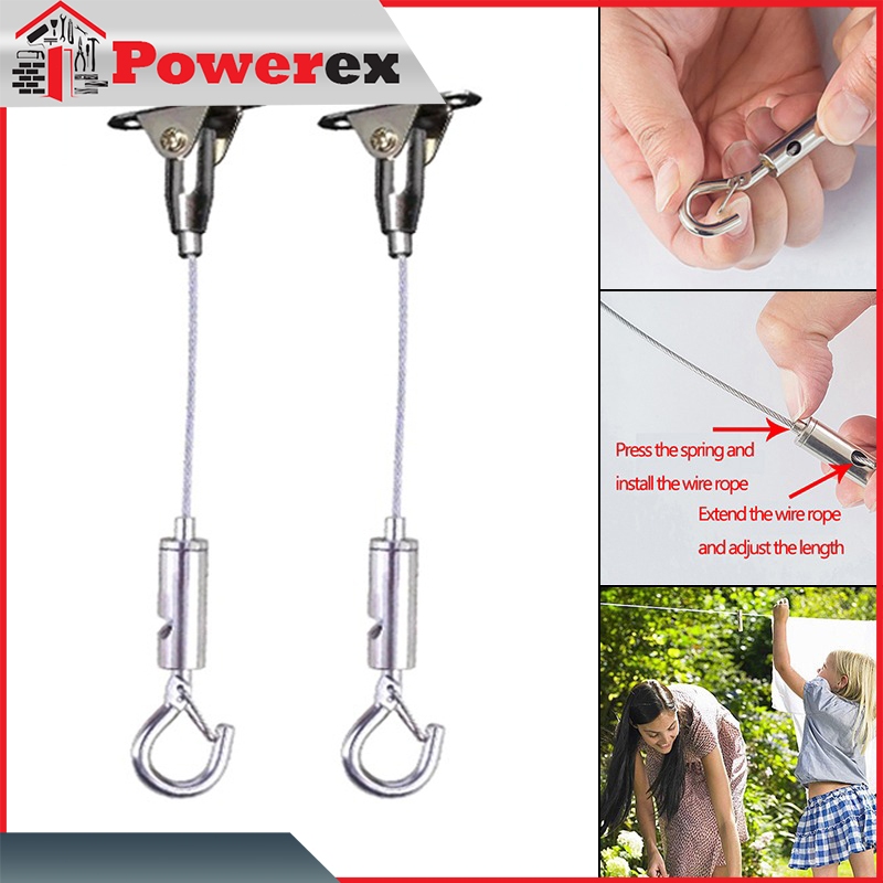 Adjustable Hanging Wires Ceiling Sign Hanger Billboard Wire Rope Cable ...