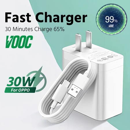 New 30W 65W Fast Charger Super VOOC 6.5A USB Type-C Cable Charging ...