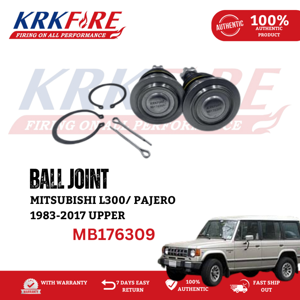 KRKFIRE MB176309 BALL JOINT FOR MITSUBISHI L300/PAJERO 1983-2017 UPPER ...