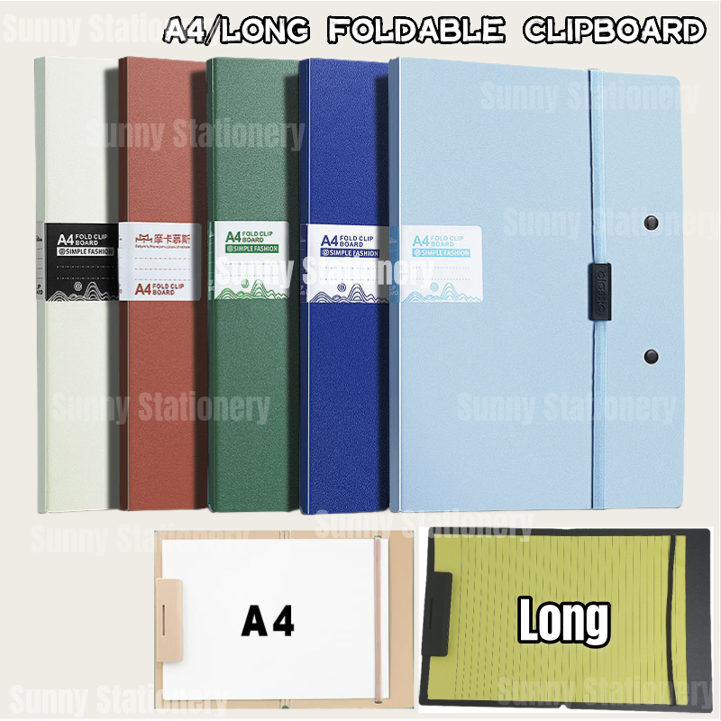 A4/Long Foldable Clipboard File Folder Paper Organizers Low Profile ...