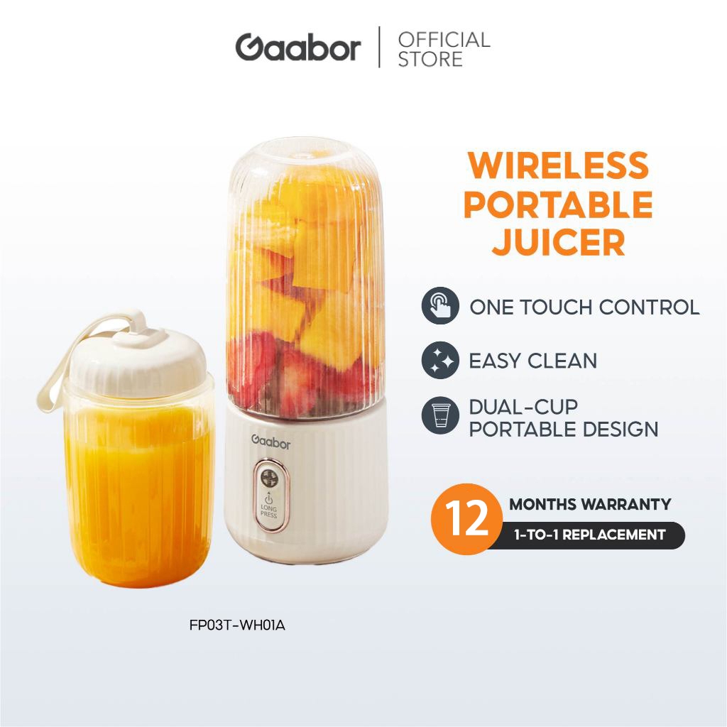 Gaabor Portable Juicer Blender Rechargeable Food Processor for Shakes ...