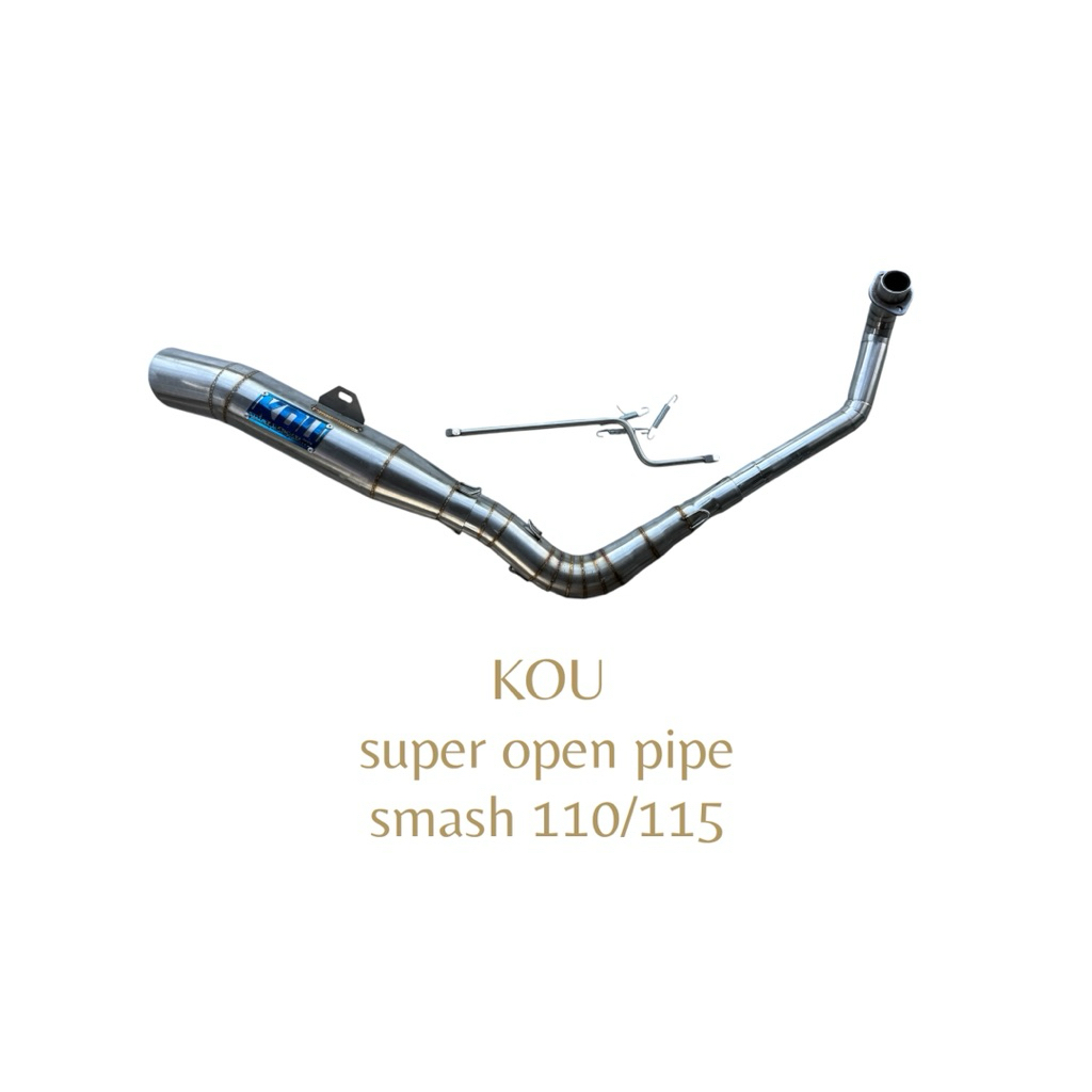 KOU super open pipe for Smash 110/115 (fullset) | Shopee Philippines