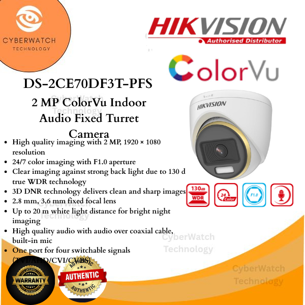 Hikvision 2MP Full-Color Indoor CCTV Camera with Built-in Mic & Night ...