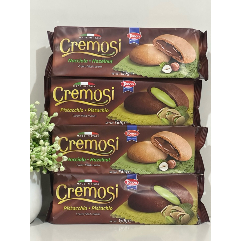 Tonon Cremosi Pistachio / Hazelnut Cream Filled Cookies 150g | Shopee ...