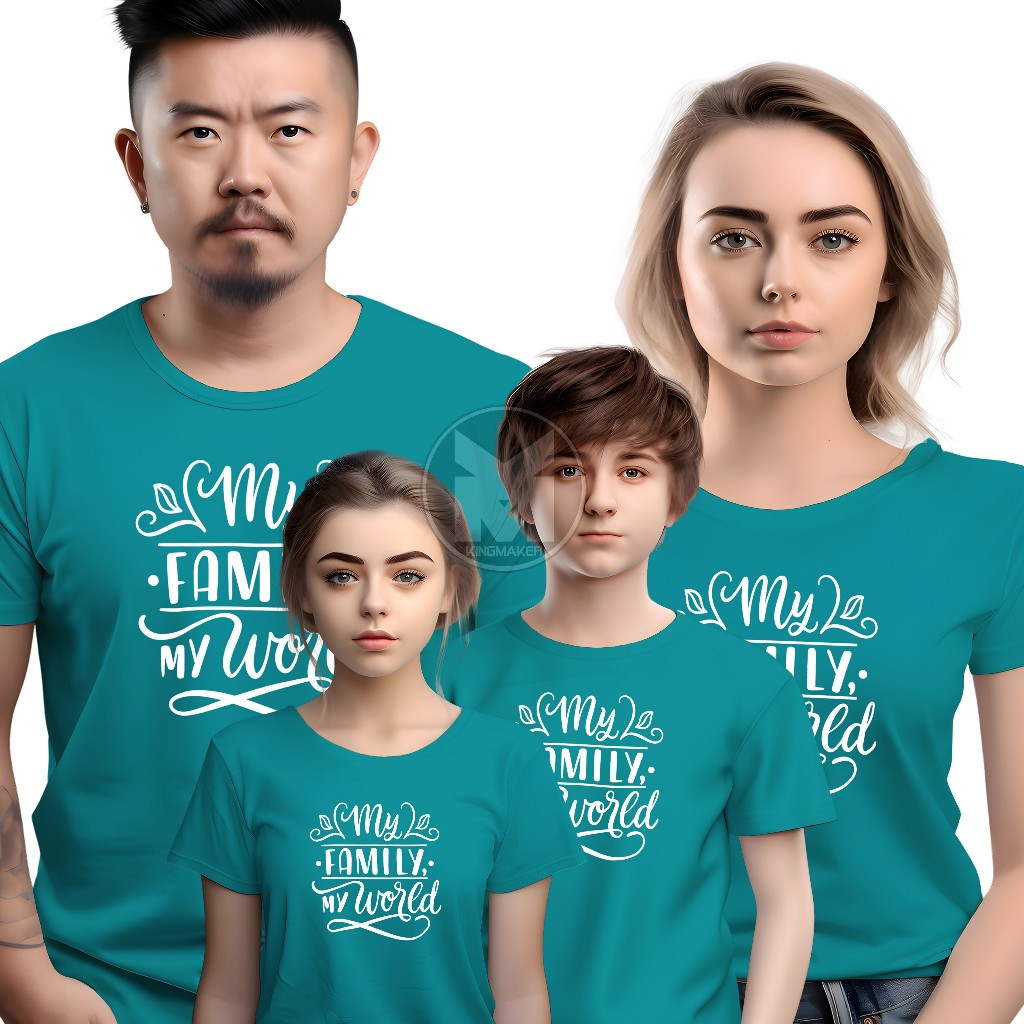 My Family My World T-Shirt Designs for New Year 2026 w/ DTF Prints Soft ...