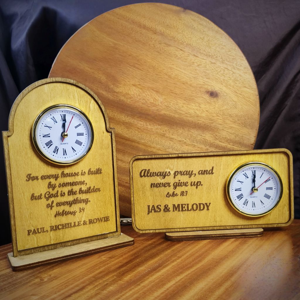 Table top wooden Clock Personalized | Shopee Philippines