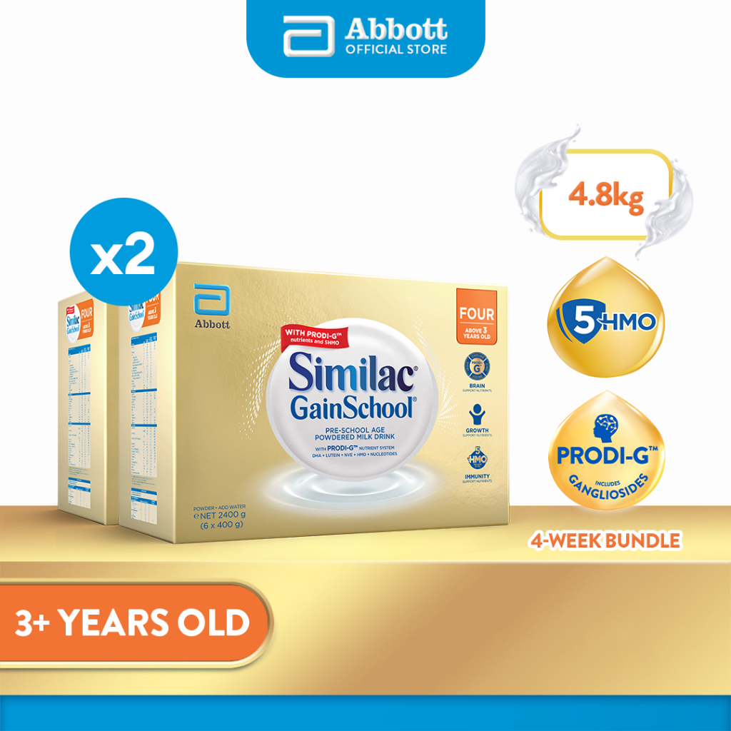 Similac GainSchool 2.4kg Bundle of 2 for Kids Above 3 Years Old ...