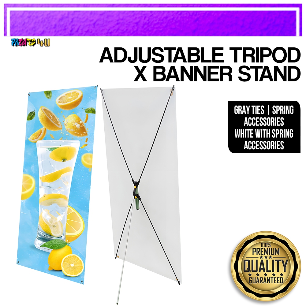 Adjustable X-Type Banner Stand Tripod for Tarpaulin & Poster Displays ...