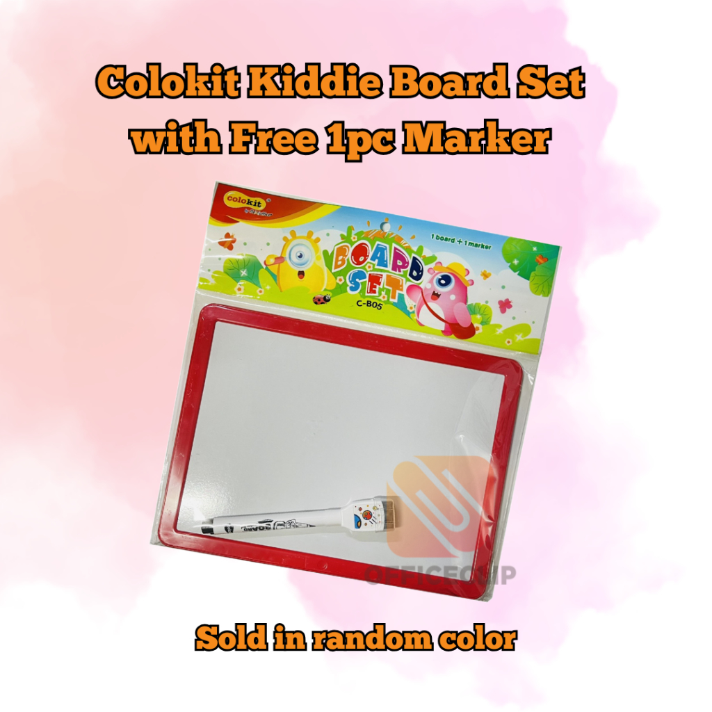 OfficeClip Colokit C-B05 Kiddie Whiteboard Set with Free Marker 10x7.5 ...