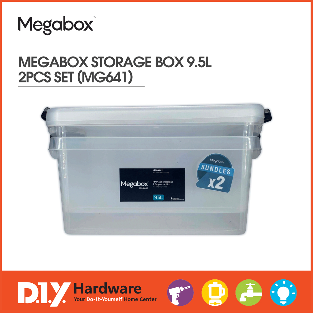 MEGABOX Storage Box 9.5L (2pcs Set) – MG641 | Shopee Philippines