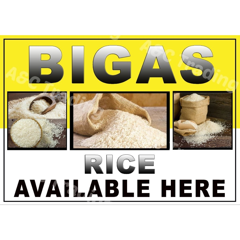 Bigas Available Here Signage A4 Sized Laminated | Shopee Philippines
