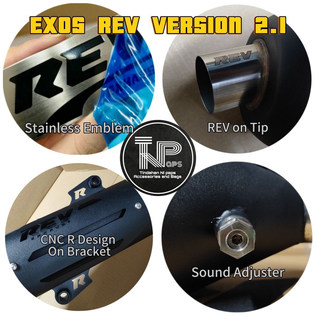 REV EXHAUST with Sound Adjuster (Exos Racing) Power Pipe Silent Power ...