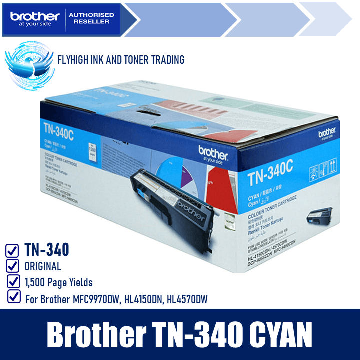 Brother TN-340 Cyan Original Toner Cartridge | Shopee Philippines