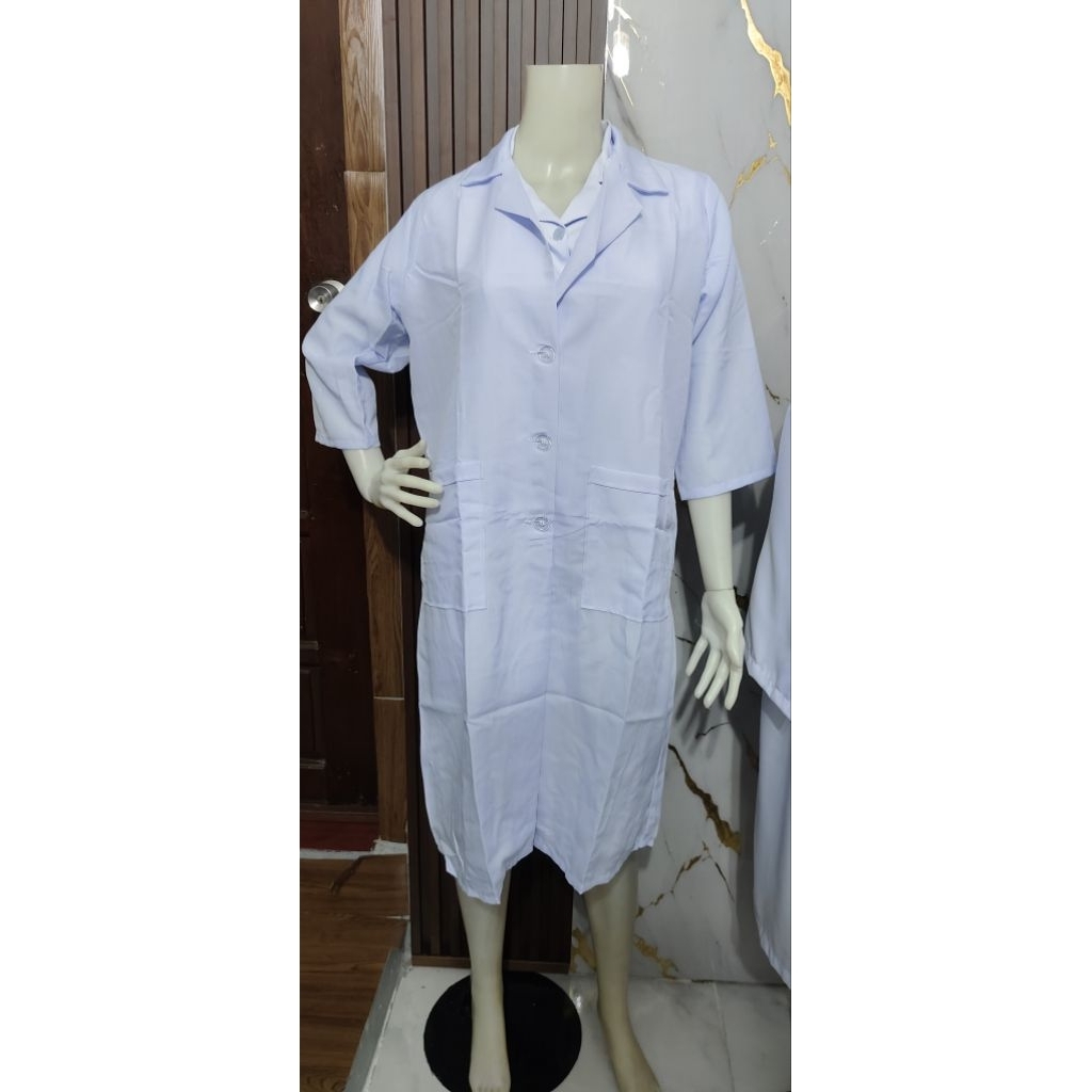 Lab Gown 3/4 for Medical Use Uniform in Hospital / School White ...