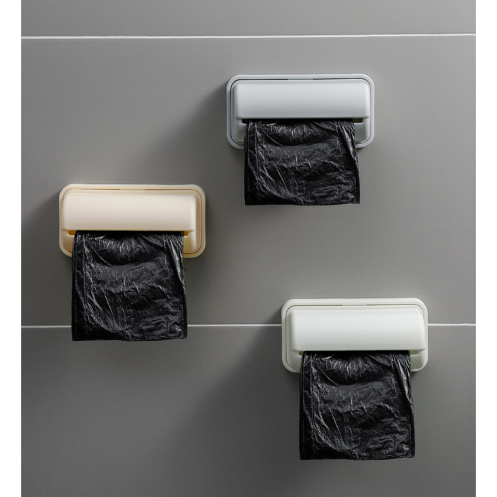 Bathroom garbage bag storage box without punching wall hanging garbage ...