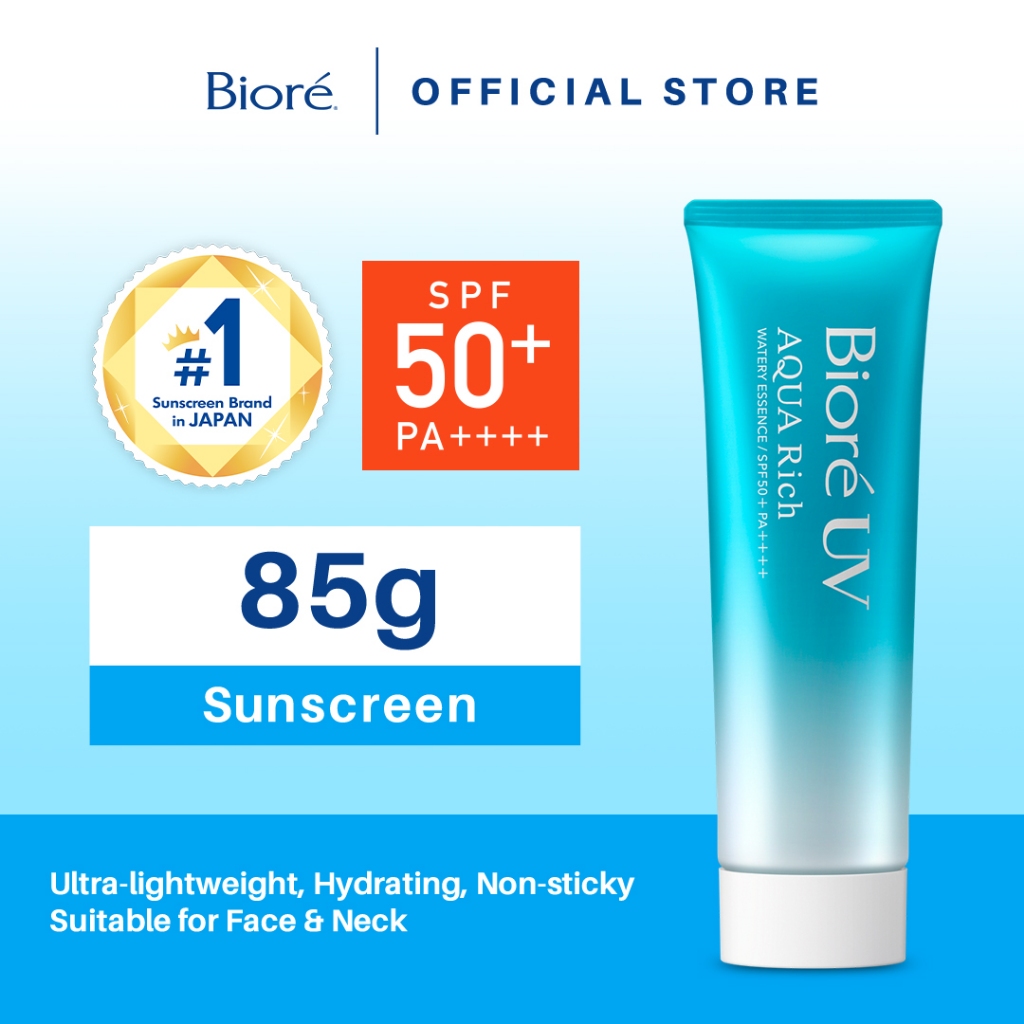 Biore UV Aqua Rich Watery Essence Sunscreen for Face SPF 50+ PA ...