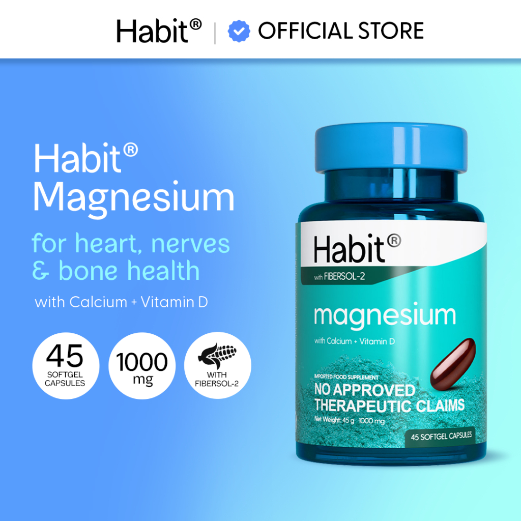 Habit® Magnesium 45 Softgel Capsules | Shopee Philippines