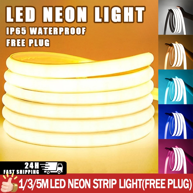 1/3/5M LED Neon Strip Lights 220v Waterproof Flexible Silicone light ...