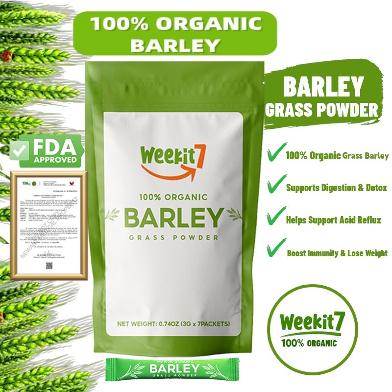 Weekit7 Barley Grass Powder Original FDA Approved Natural Organic ...