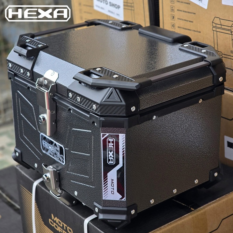 HEXA ALLOY TOP BOX 45 Liters Dual Lock Heavy Duty With Back Rest ...