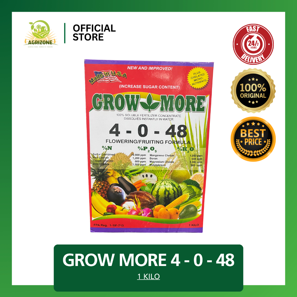 Grow More 4-0-48 Foliar Fertilizer Kilo | Shopee Philippines