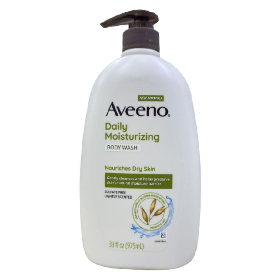 Aveeno Daily Moisturizing Body Wash with Prebiotic Oat, 18 oz, For Dry ...