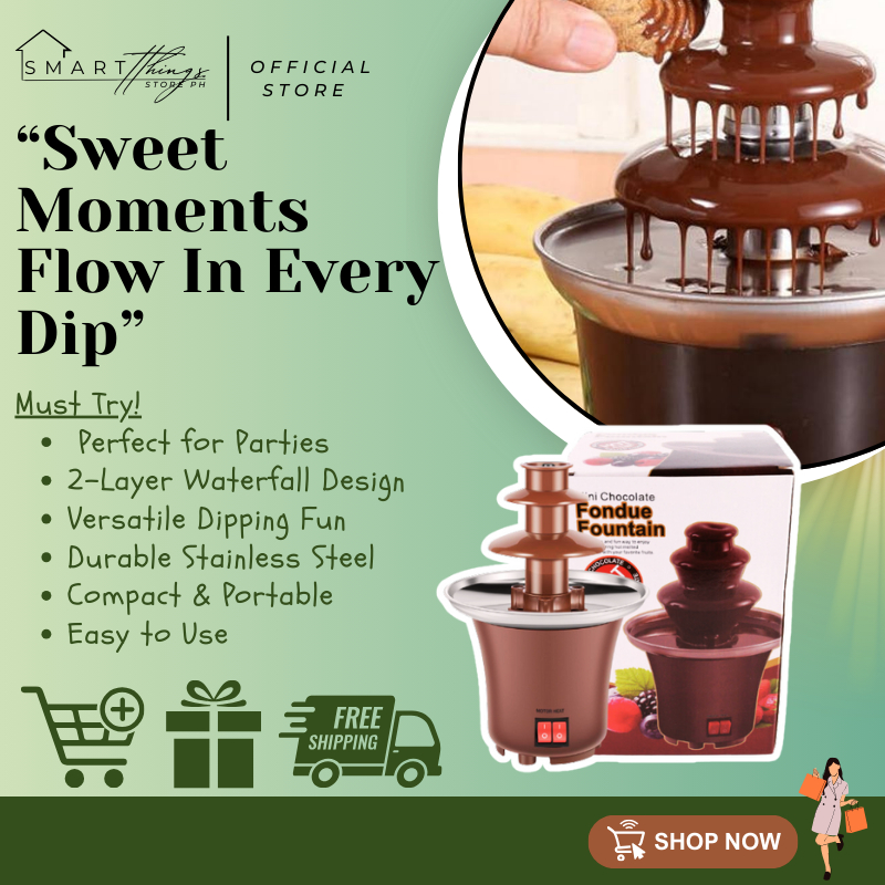2 Layers mini Chocolate Fountain Machine Stainless Steel Chocolate ...