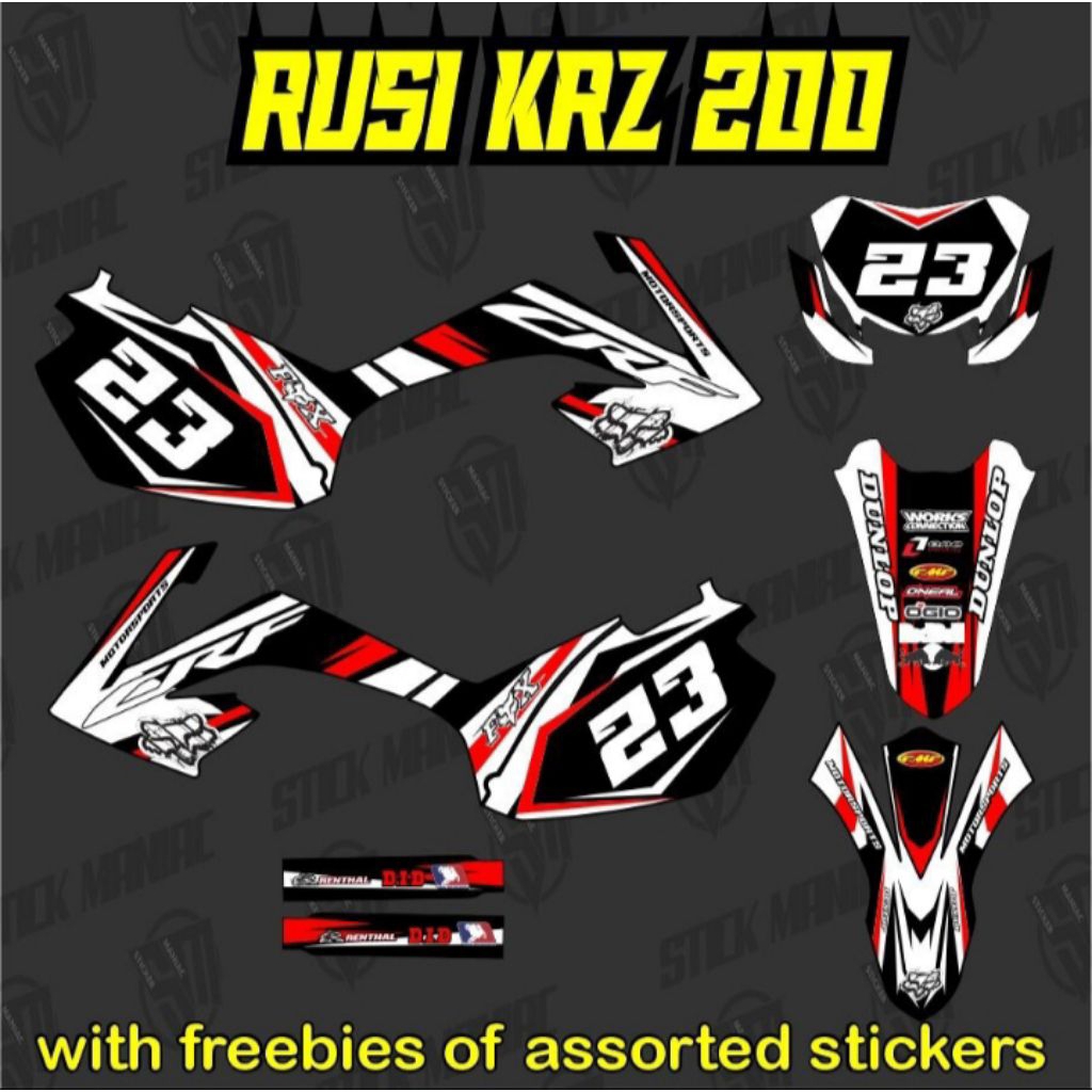 Rusi KRZ 200, Rusi KRZ 150 full body decals, laminated | Shopee Philippines
