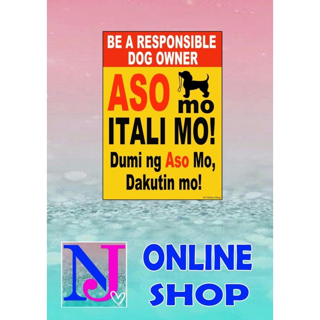 "A4 Laminated Signane Only" Aso Mo Itali Mo | Shopee Philippines