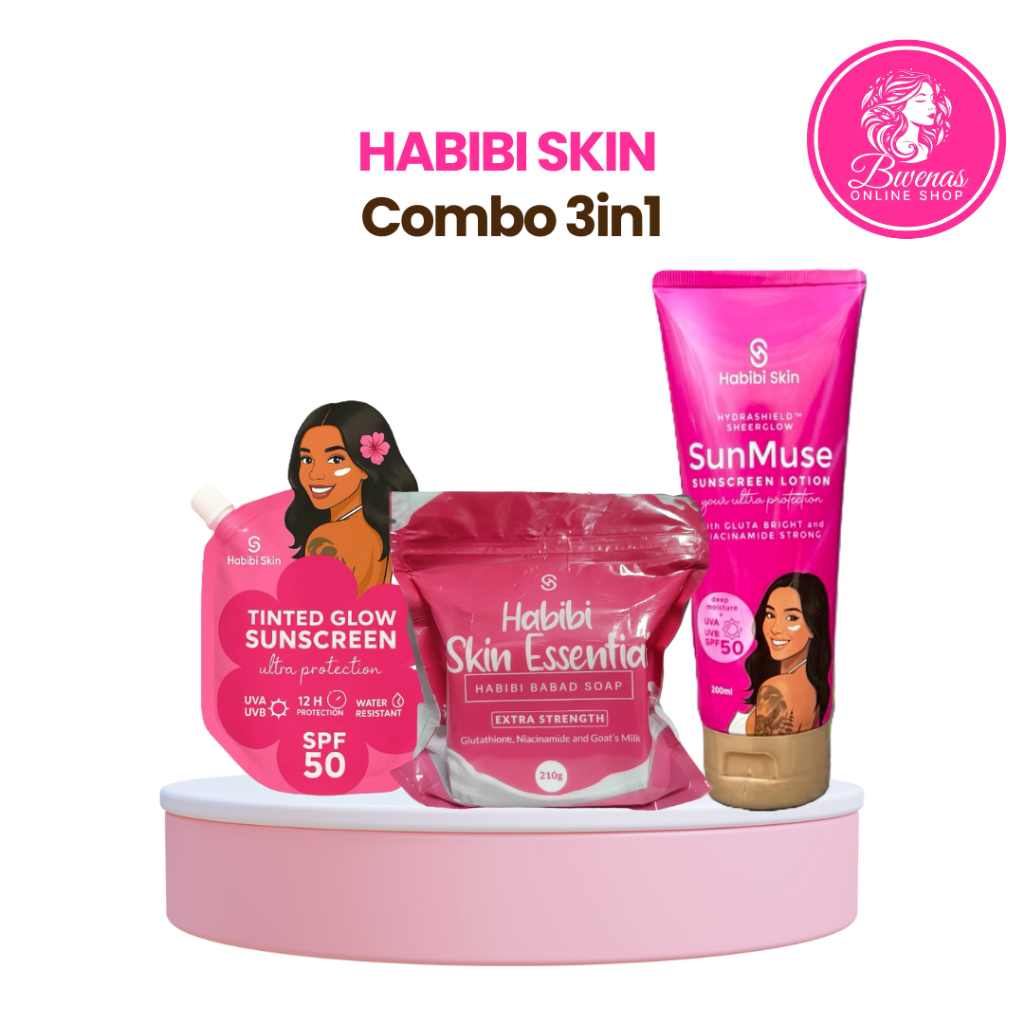 Trio HABIBI SKIN BABAD SOAP + SunMuse Lotion SPF50 + Sunscreen SPF50 by ...