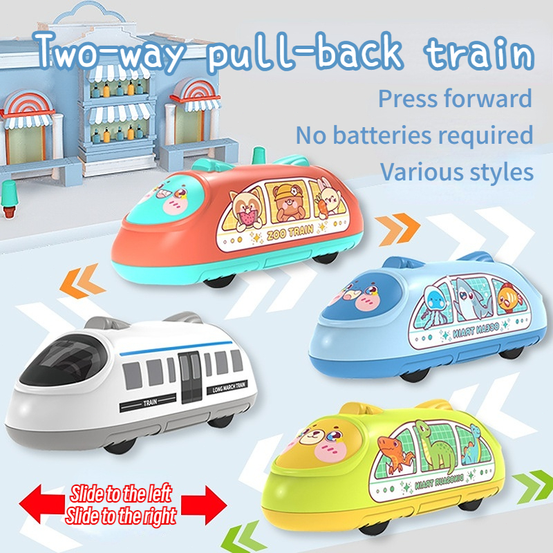 Car Toy Boy Simulation High-Speed Rail Train Two-Way Pullback Train ...