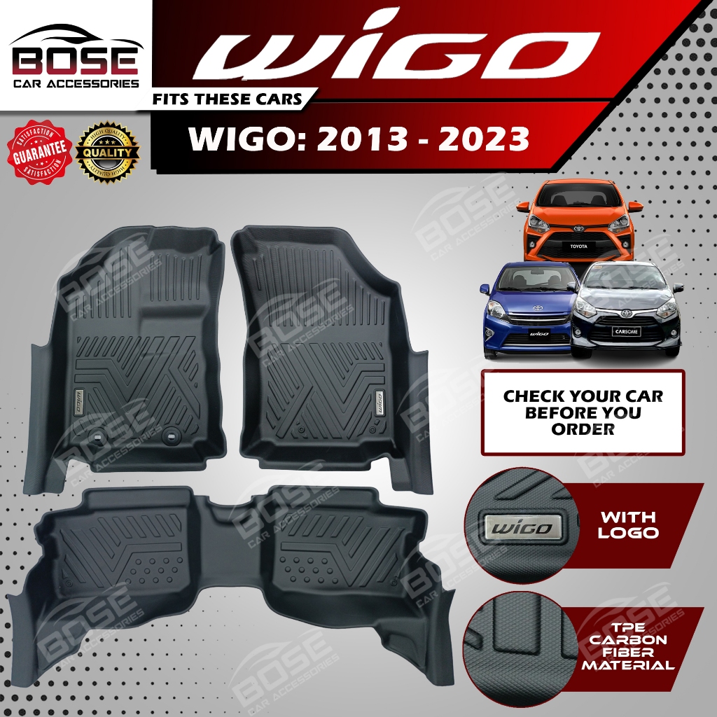 TPE / 5D / 5D Diamond Deep Dish for Toyota Wigo 2013 - 2023 Deep Dish ...