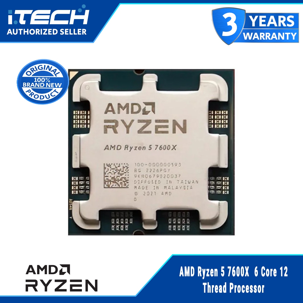 AMD Ryzen 5 7600X 6 Core 12 Thread Processor | Shopee Philippines