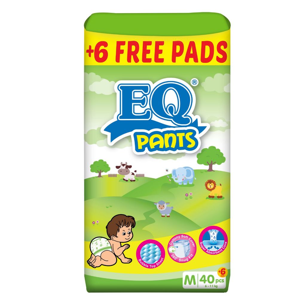 EQ Dry Pants Jumbo Pack Medium 40pcs Baby Diapers | Shopee Philippines