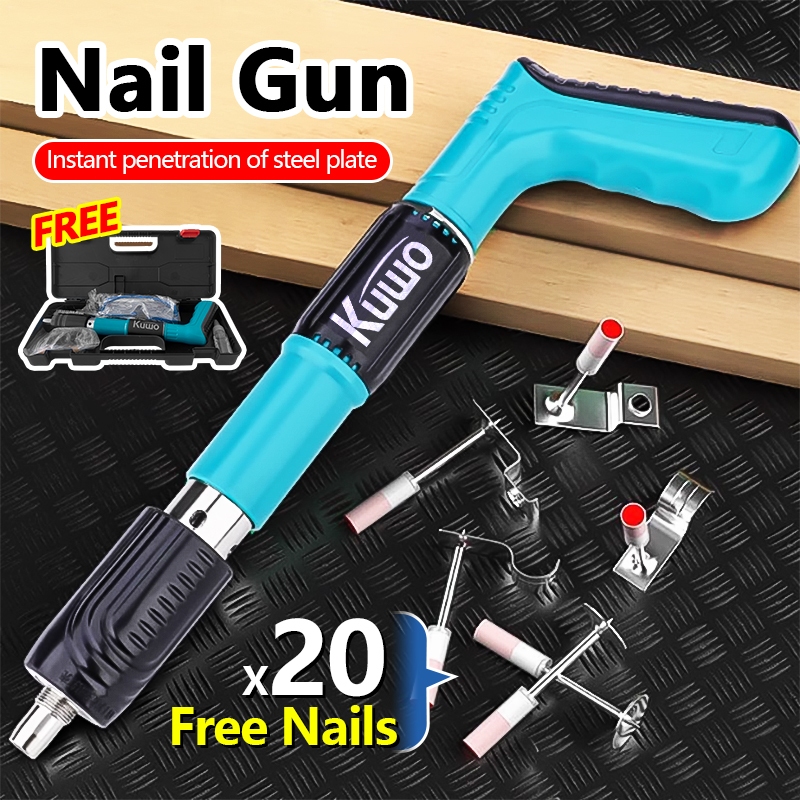 Nail Gun Power Tool Heavy Duty Nail Gun Punch Gun Concrete Tool Silent ...