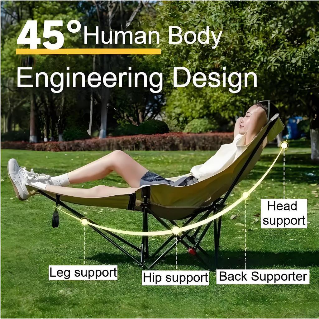 Adjustable high back outdoor folding chair Portable Moon Chair Heavy ...