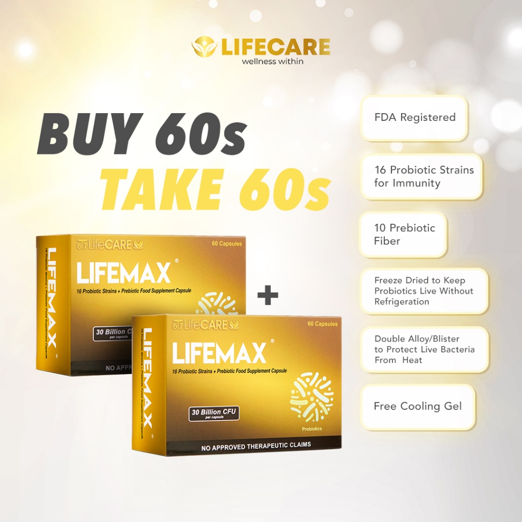 BUY 1 TAKE 1 Lifemax Prebiotic & Probiotic Supplement l 1 Box l 60 ...