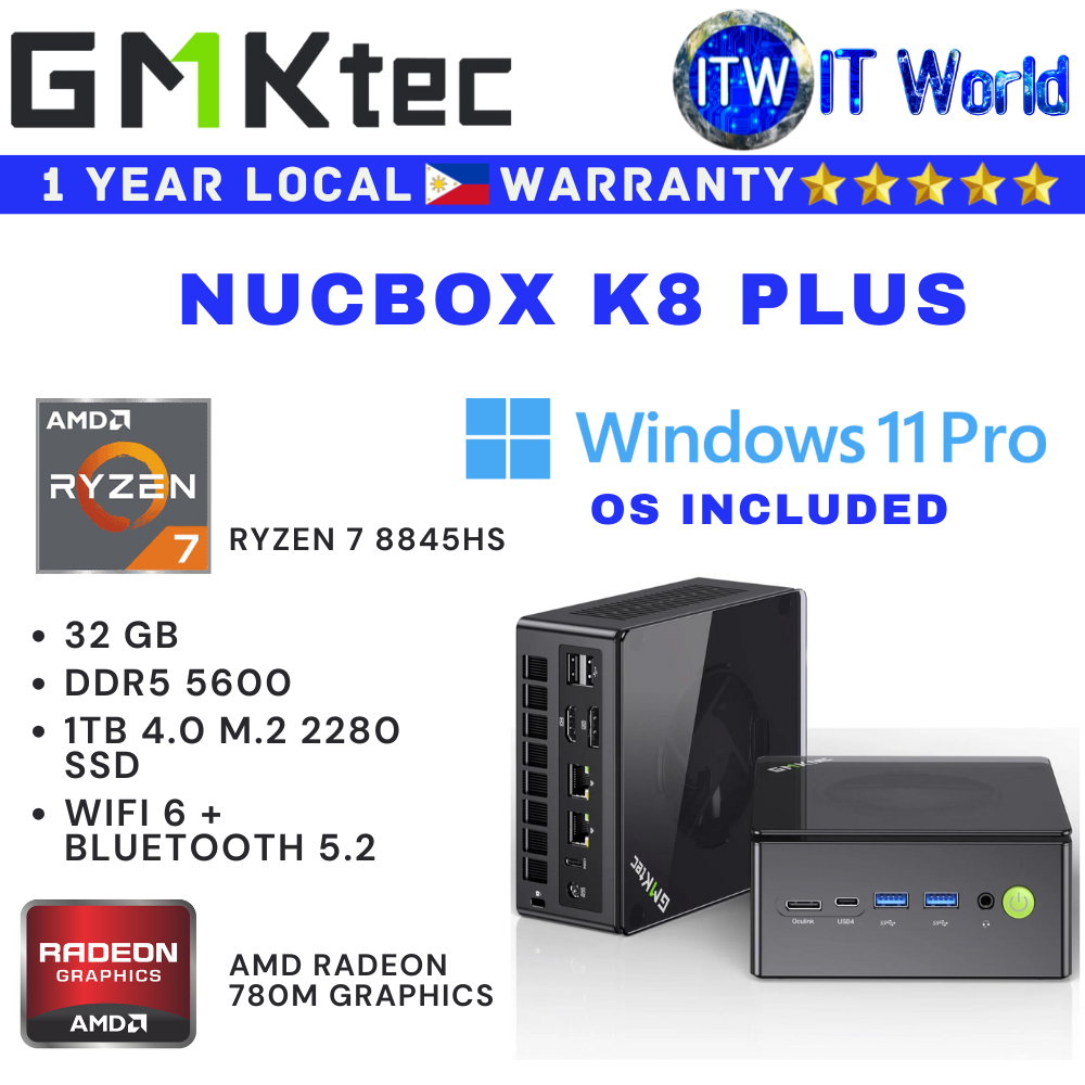 Itw | GMKtec Mini PC All in One Desktop Nucbox AMD Ryzen 7 8845HS (GMK ...
