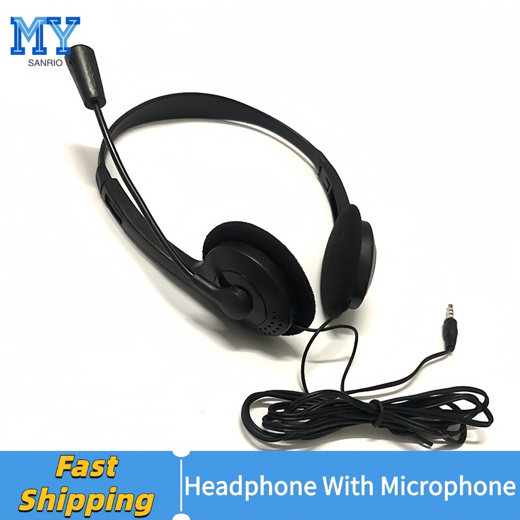 Wired Earphone Headset With Mic Plug And Play Design Multi-platform For ...