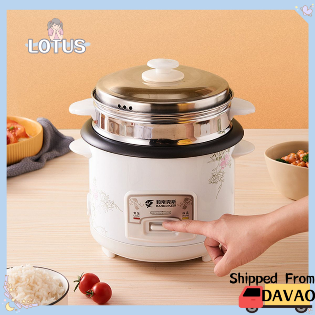 LOTUS---Electric Rice Cooker with Steamer (DAVAO) | Shopee Philippines