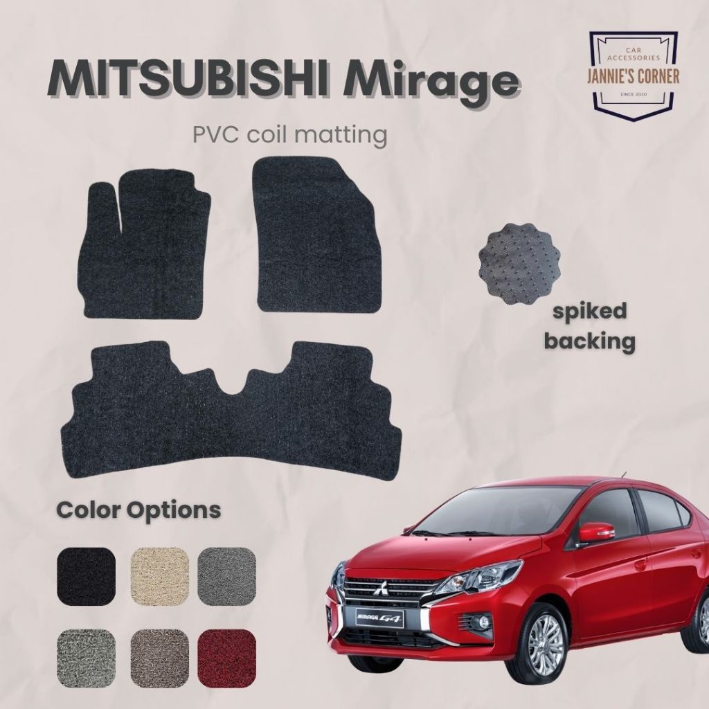 GearMax Mitsubishi Mirage Spaghetti Car Mat (Spiked Back) | Shopee ...