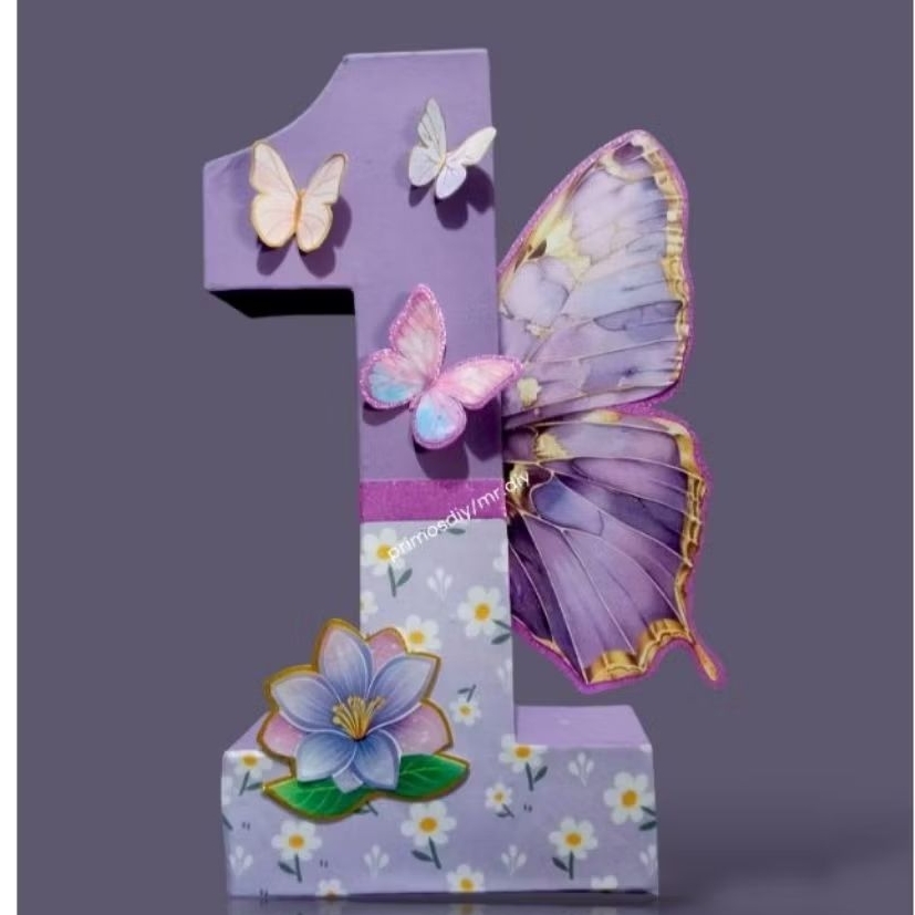 Purple Butterfly theme 12 inches letter standee | Shopee Philippines